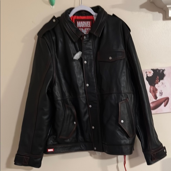 Marvel | Jackets & Coats | Marvel Black Leather Jacket | Poshmark